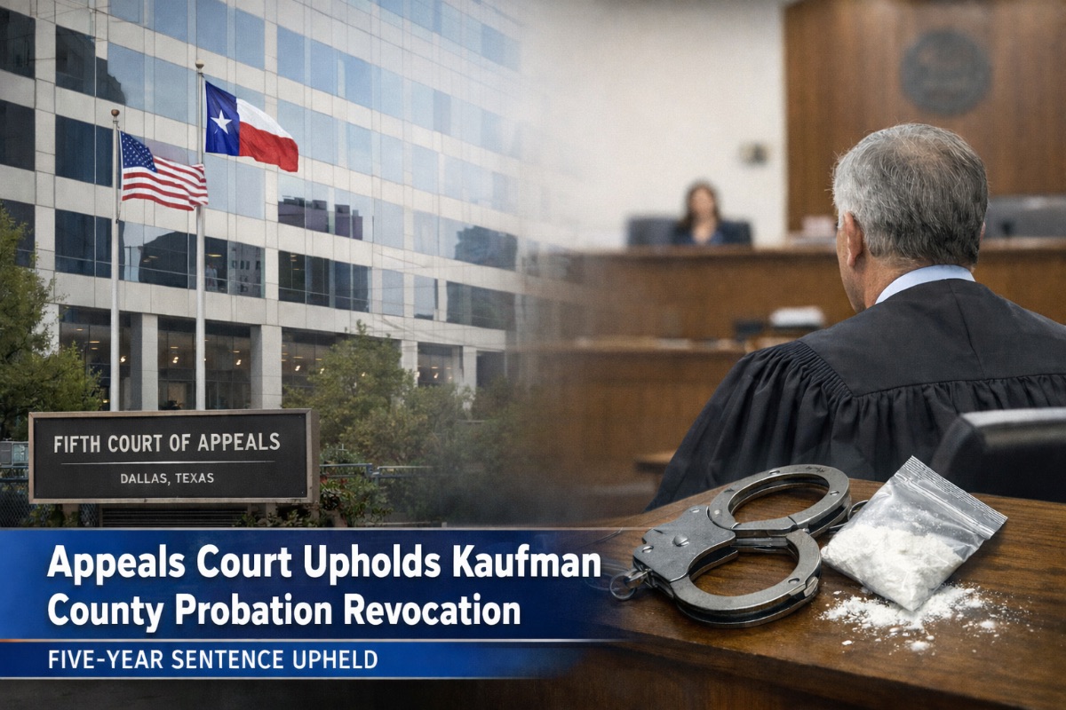 Appeals Court Upholds Kaufman County Probation Revocation, Five-Year ...