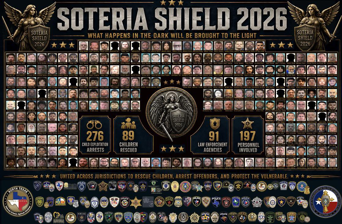 Operation Soteria Shield Results in 276 Arrests and 89 Children Rescued ...