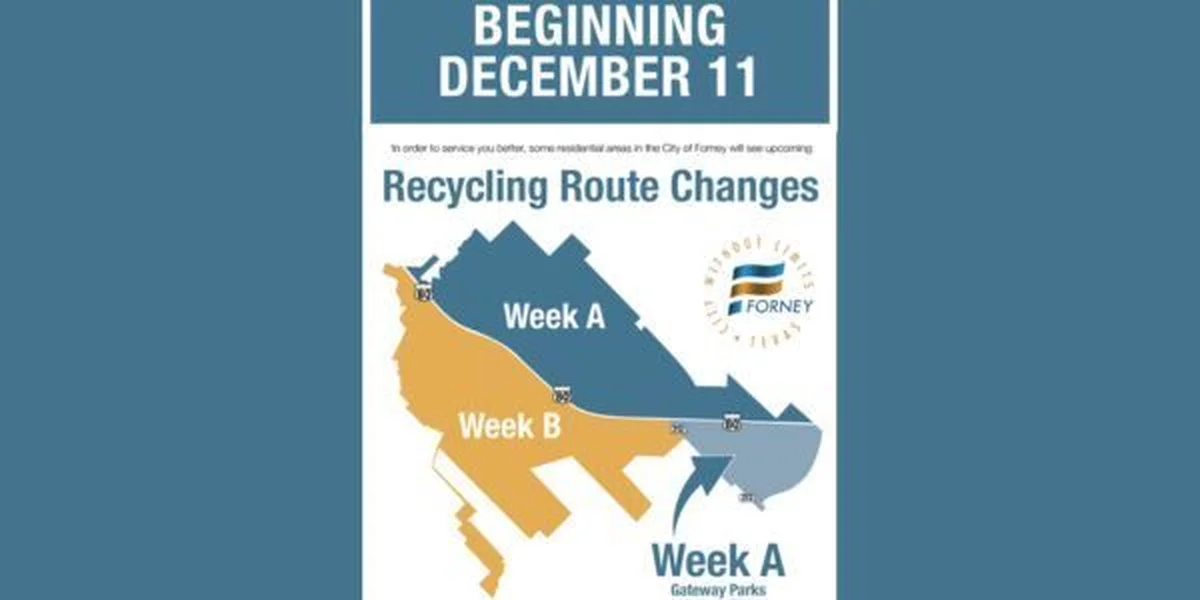 Recycling Schedule Change for Gateway Subdivision
