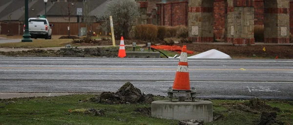 Construction underway for new traffic signal at FM 548 and Rogers Parkway
